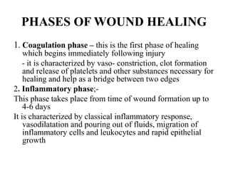 WOUND HEALING AND CARE. THIS IS WOUND HEALING NOTES.tx