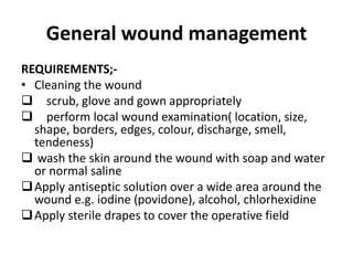 WOUND HEALING AND CARE. THIS IS WOUND HEALING NOTES.tx