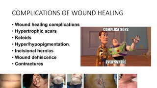 WOUND HEALING - Stages, Types, Complications. | PPTX