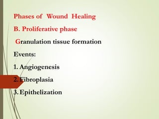 Wound Healing - Phases, Types of wound closure | PPTX