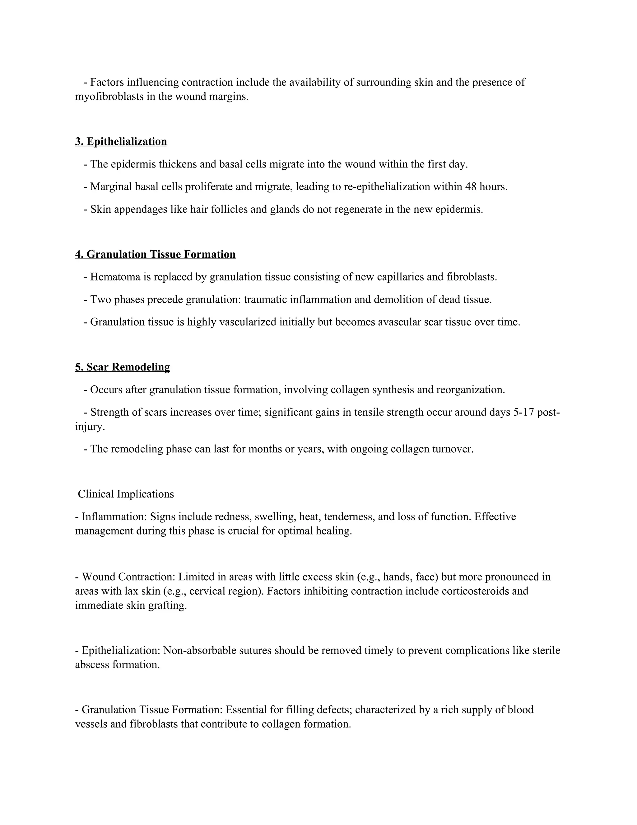 wound healing - General Surgery Definition, stages, classification | DOCX