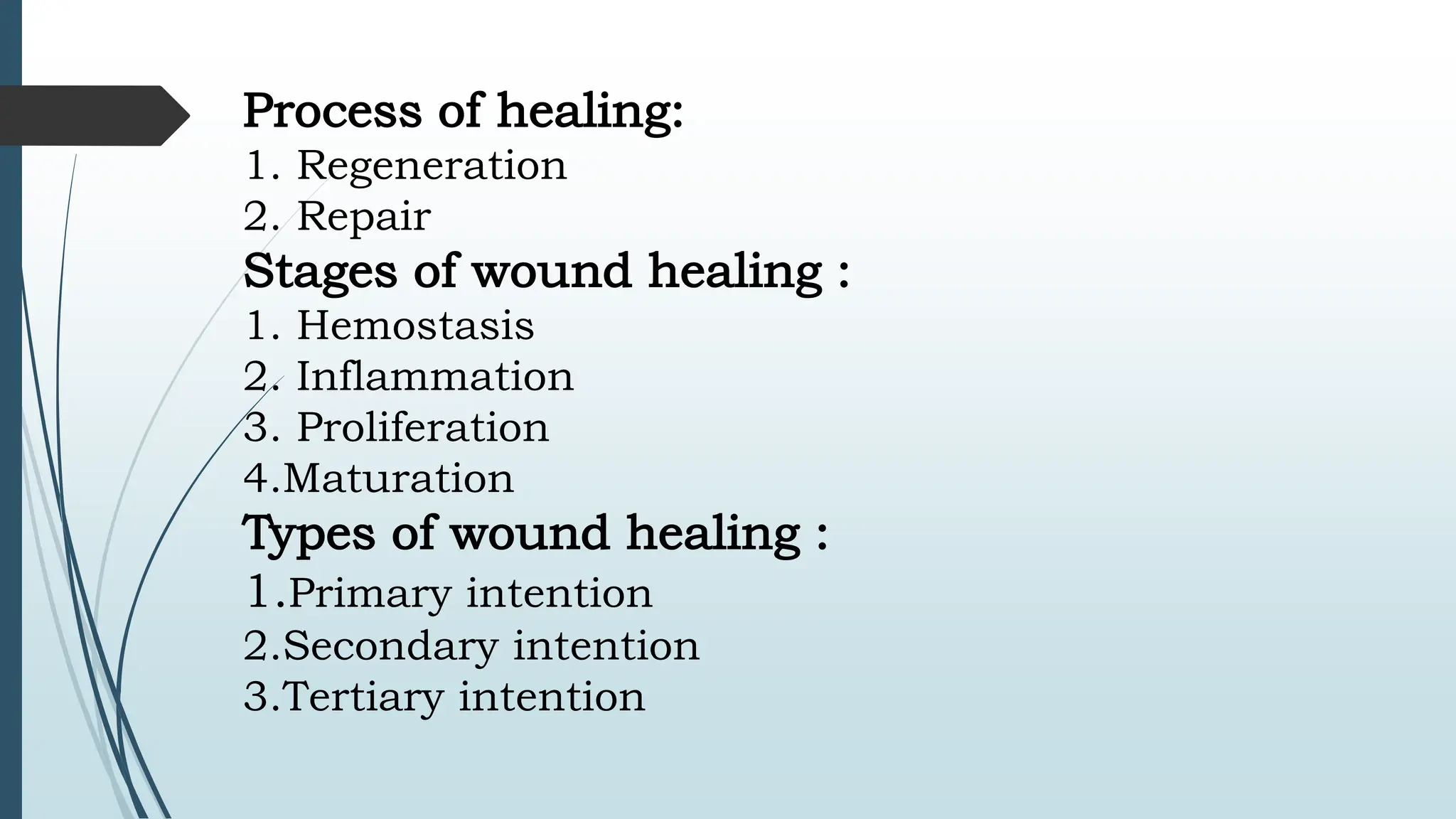 WOUND HEALING ....types of wound ..process of wound healing ...factors ...