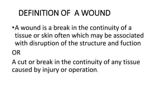 WOUND HEALING . PPt./09/06/2020 Gulu College of health sciences | PPTX