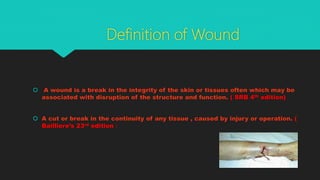 Wound healing and repair | PPTX