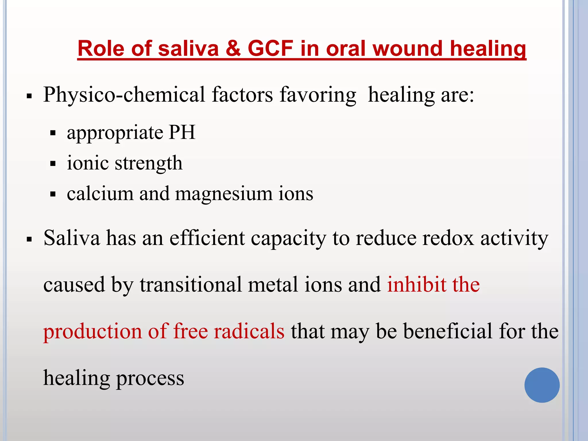 Wound healing [including healing after periodontal therapy] | PPTX