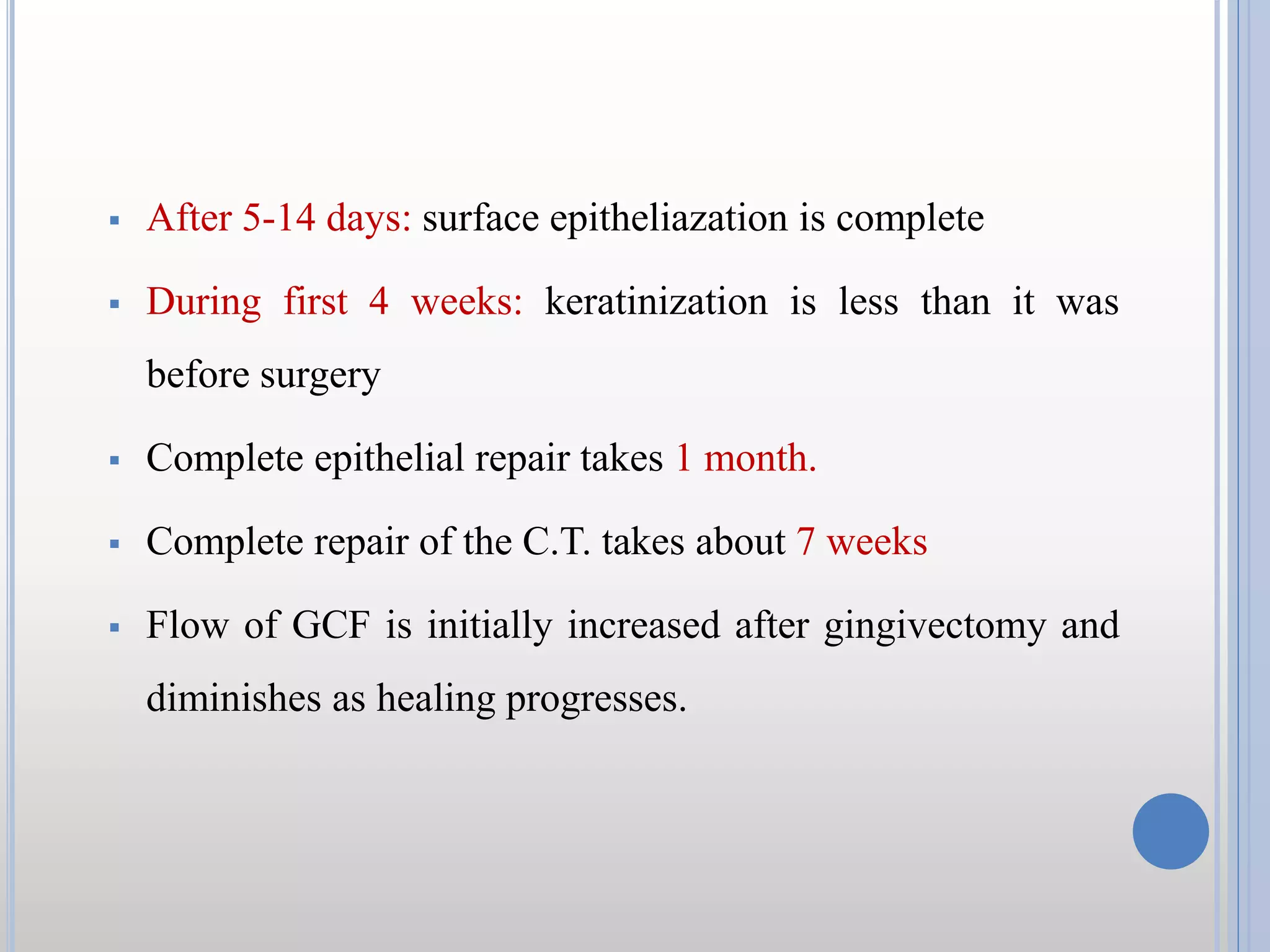 Wound healing [including healing after periodontal therapy] | PPTX