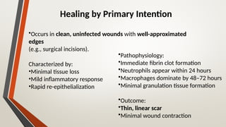 Wound Healing- pathophysiology and management | PPTX