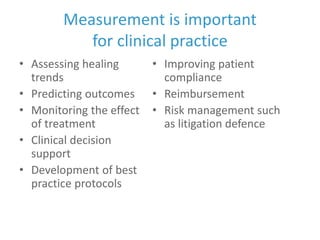 Wound imaging and measurement for clinical research and clinical ...