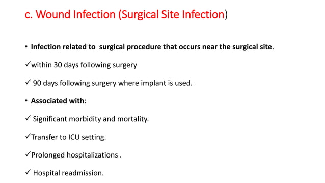 Wound infection | PPTX | Death, Injury, or Military Conflict ...