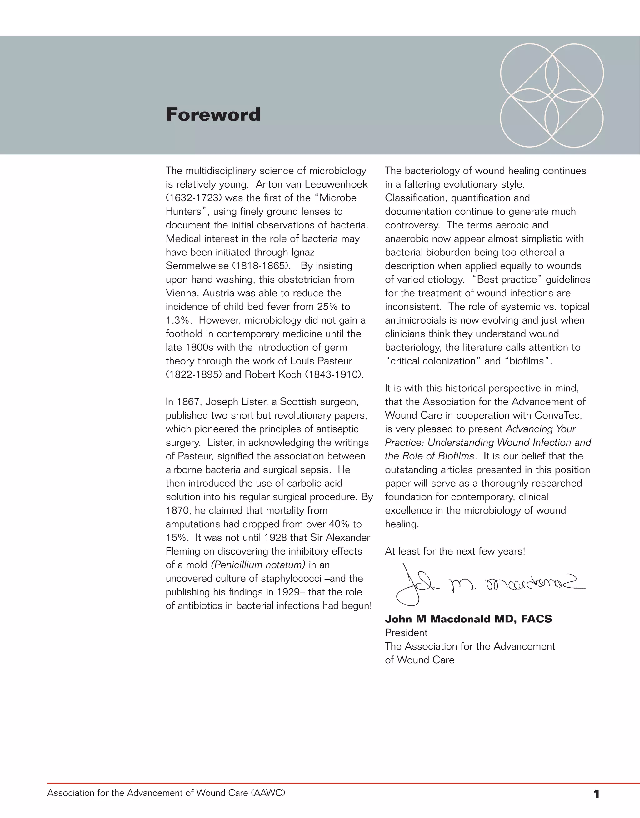 Wound infection and the role of biofilms | PDF