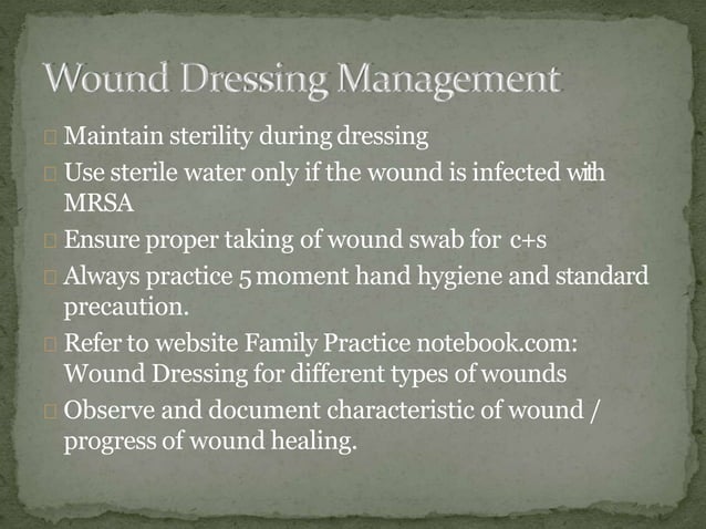 Wound infection (revised 27th feb 2017) | PPTX | First Aid | Injuries