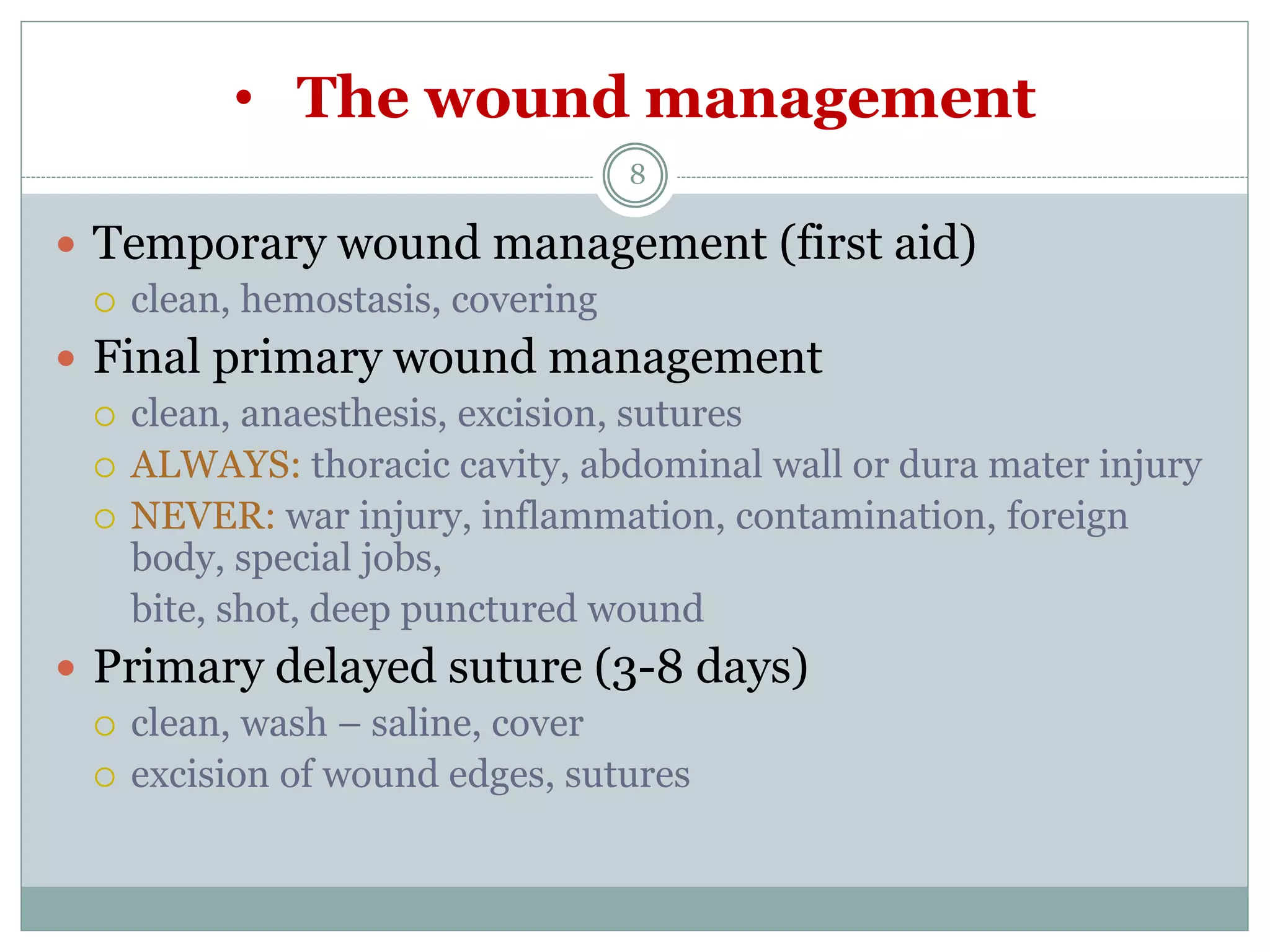 Information on Wound | PPTX | First Aid | Injuries