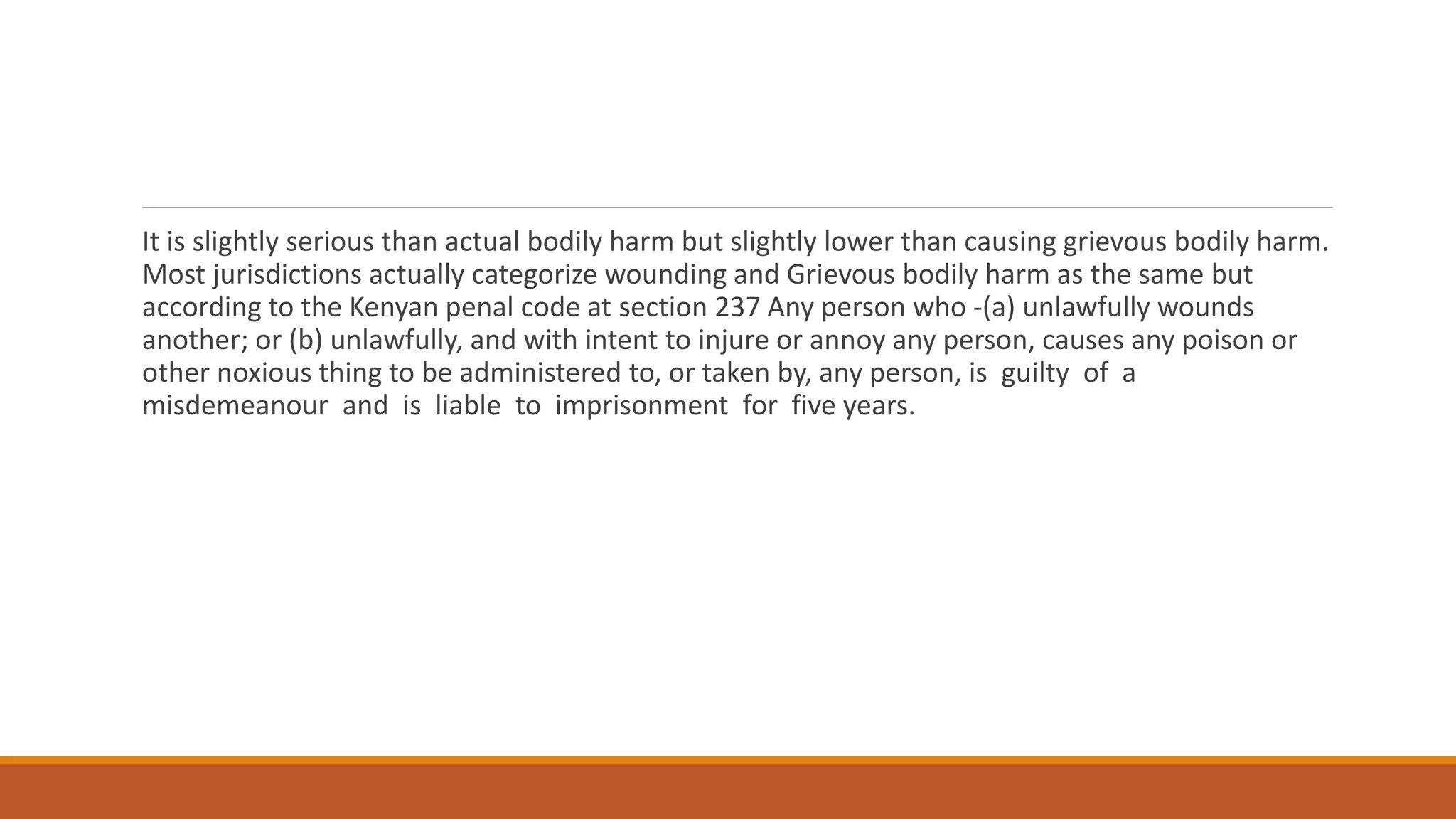 The Offence of Wounding | PPTX