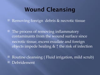 wound pathology, physiology, and management | PPTX