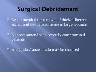 wound pathology, physiology, and management | PPTX