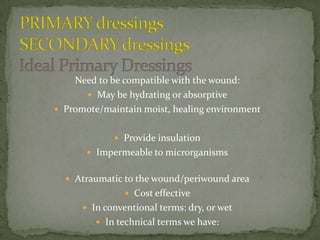 Wound management & dressings | PPTX | First Aid | Injuries