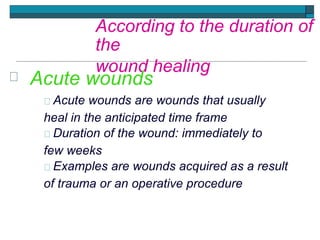 Wounds (manju) | PPTX