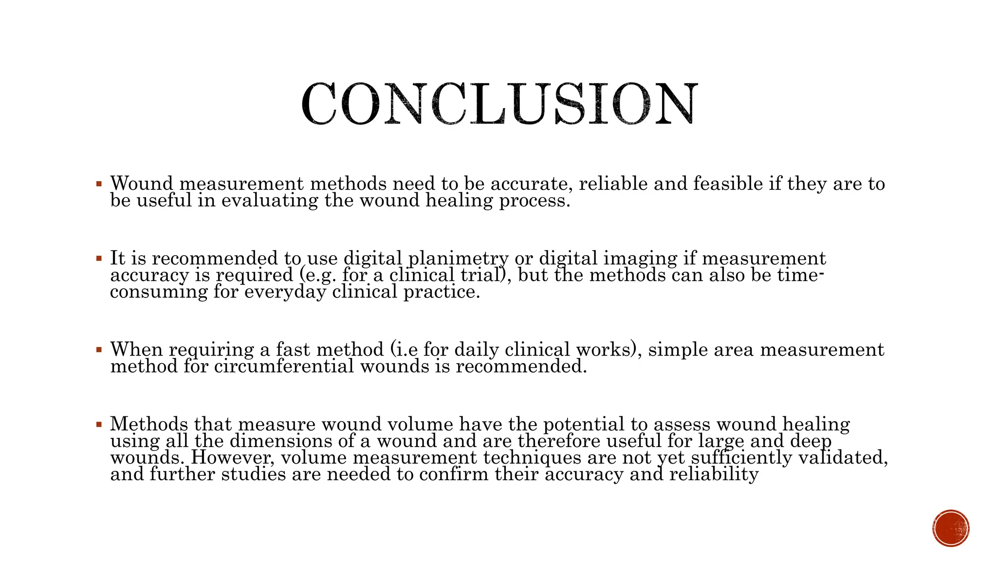 Wound Measurement Methods in wound care - wound clinic | PPTX