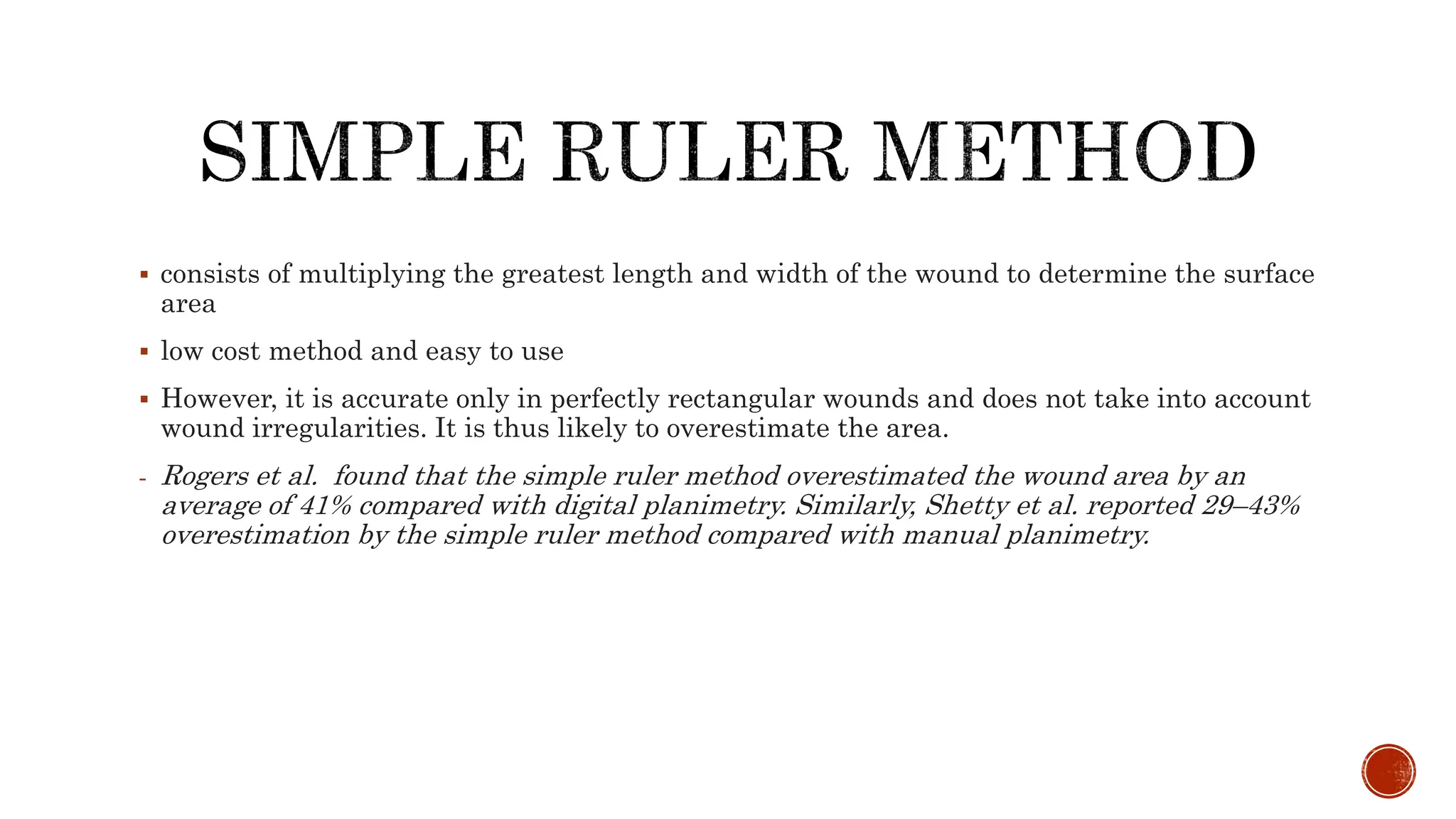 Wound Measurement Methods in wound care - wound clinic | PPTX