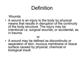 Wounds | PPT | First Aid | Injuries