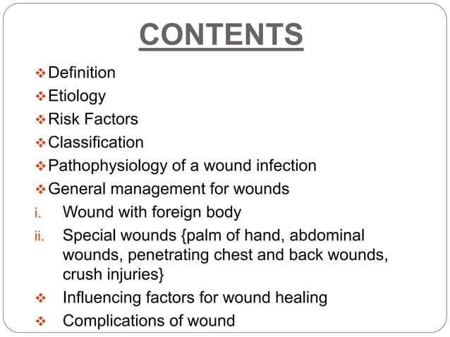 Wounds | PPTX | First Aid | Injuries