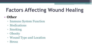 WOUNDS, wound healing process types of wounds.pptx