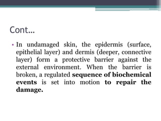 Wounds, types of wounds, wound healing process, complications of wound ...
