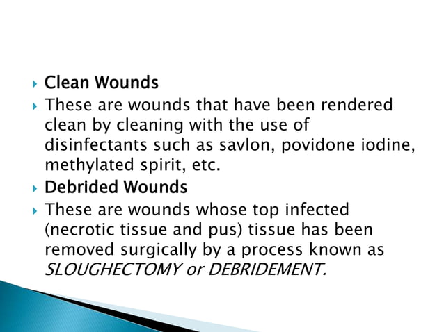 Wounds in nursing ppt | PPTX | First Aid | Injuries