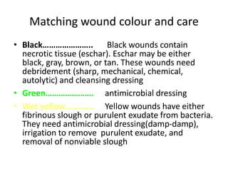 Wounds And wound dressing (Advanced Nursing I) .pptx