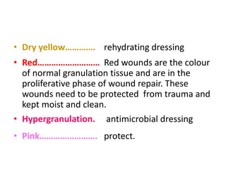 Wounds And wound dressing (Advanced Nursing I) .pptx
