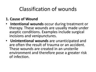 Wounds And wound dressing (Advanced Nursing I) .pptx