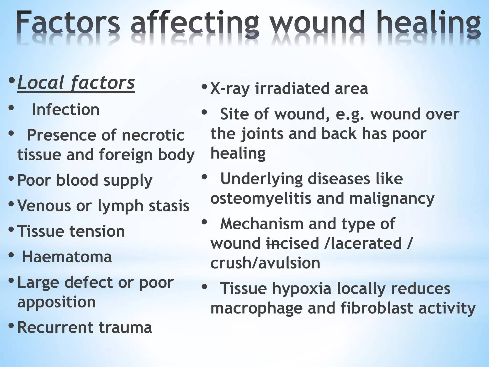 Wounds and wound healing | PPTX