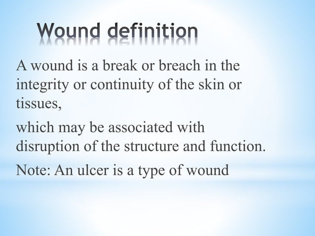 Wounds and wound healing | PPTX | First Aid | Injuries
