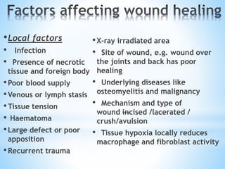 Wounds and wound healing | PPTX