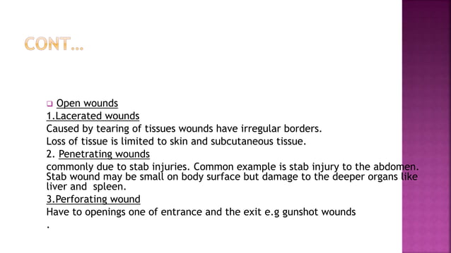 Wounds and Wound healing..pptx | First Aid | Injuries