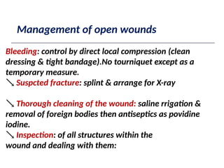 Wounds and Wound healing types and their managments .pptx