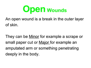 Wounds | PPT | First Aid | Injuries