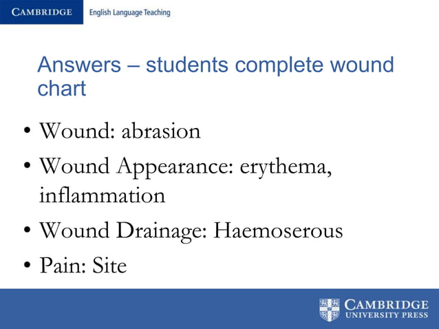 Wounds ,Charts and Medication: Tips for Teaching Nurses | PPT