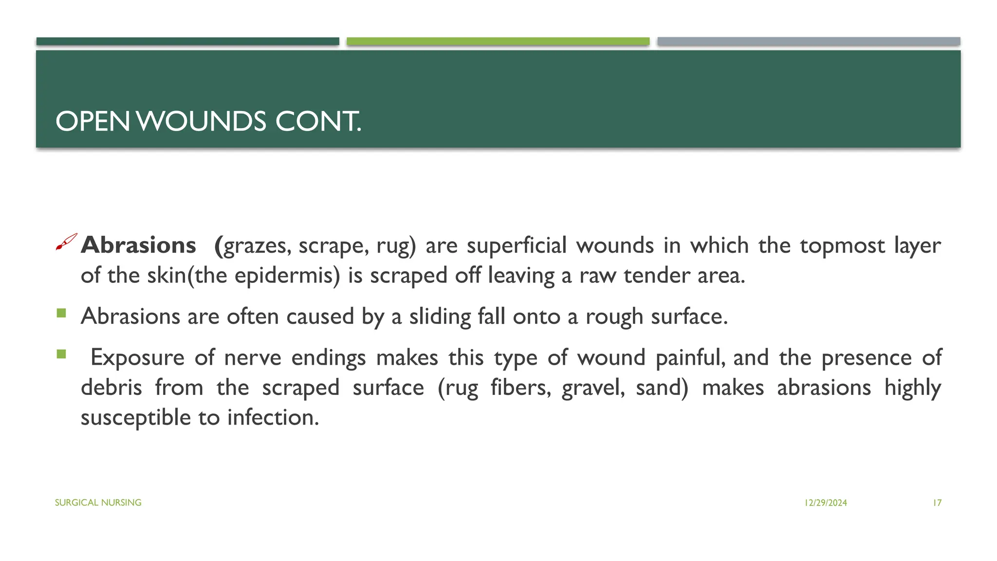 wound ; cause ,classification , healing phases ,pressure ulcer , wound ...