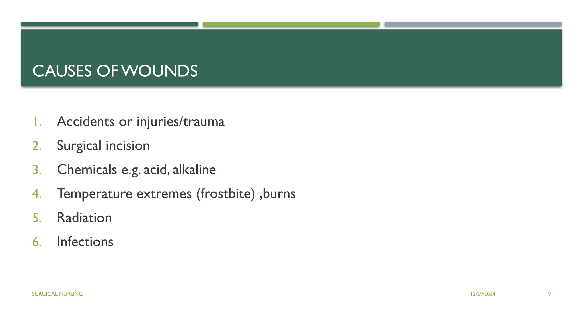 wound ; cause ,classification , healing phases ,pressure ulcer , wound ...