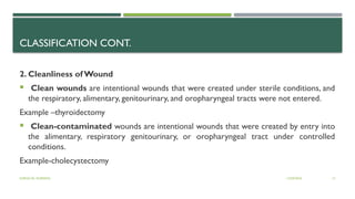 wound ; cause ,classification , healing phases ,pressure ulcer , wound ...