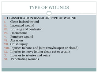 Wounds, healing and tissue repair | PPTX