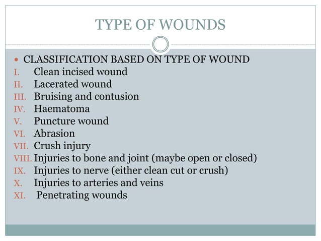 Wounds, healing and tissue repair | PPTX