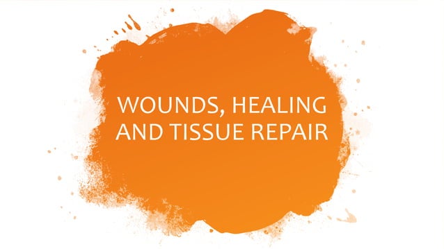 Wounds, healing and tissue repair | PPTX | First Aid | Injuries