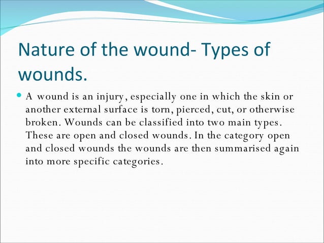 Wounds | PPT