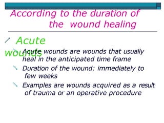 Wound (Types, Factors affecting healing and Management).pptx