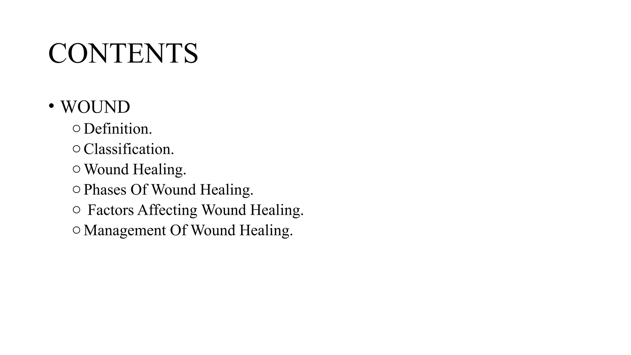 WOUND ULCERS : introduction , types, stages of healing , management ...