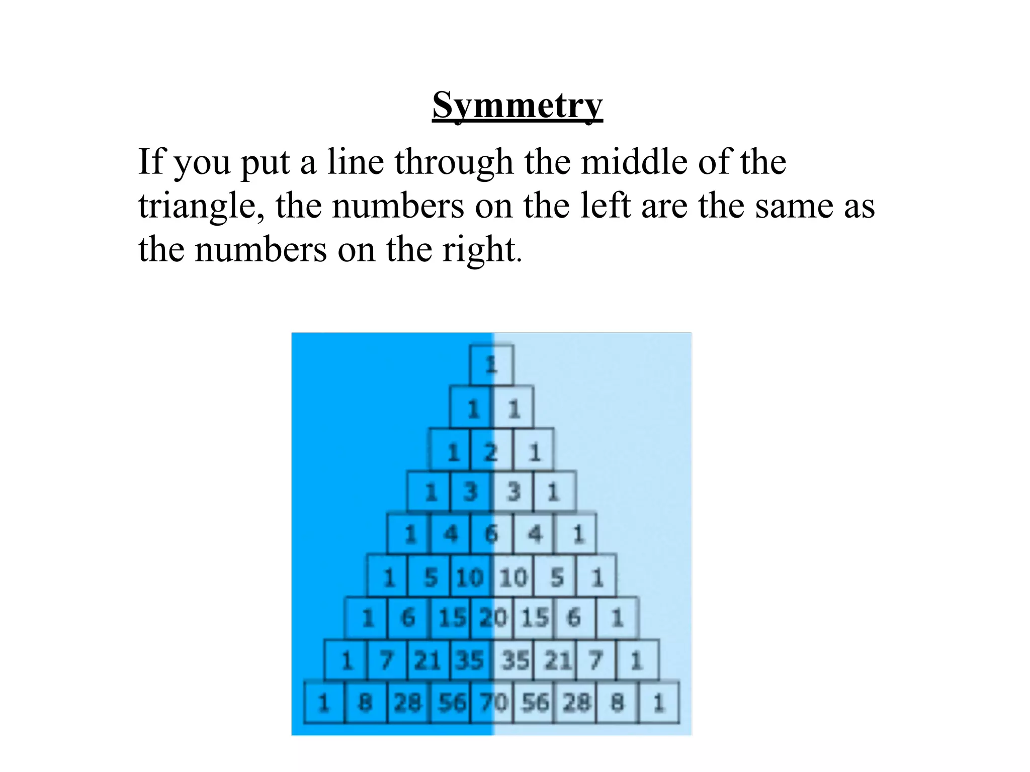 Pascal's Triangle slideshow | KEY
