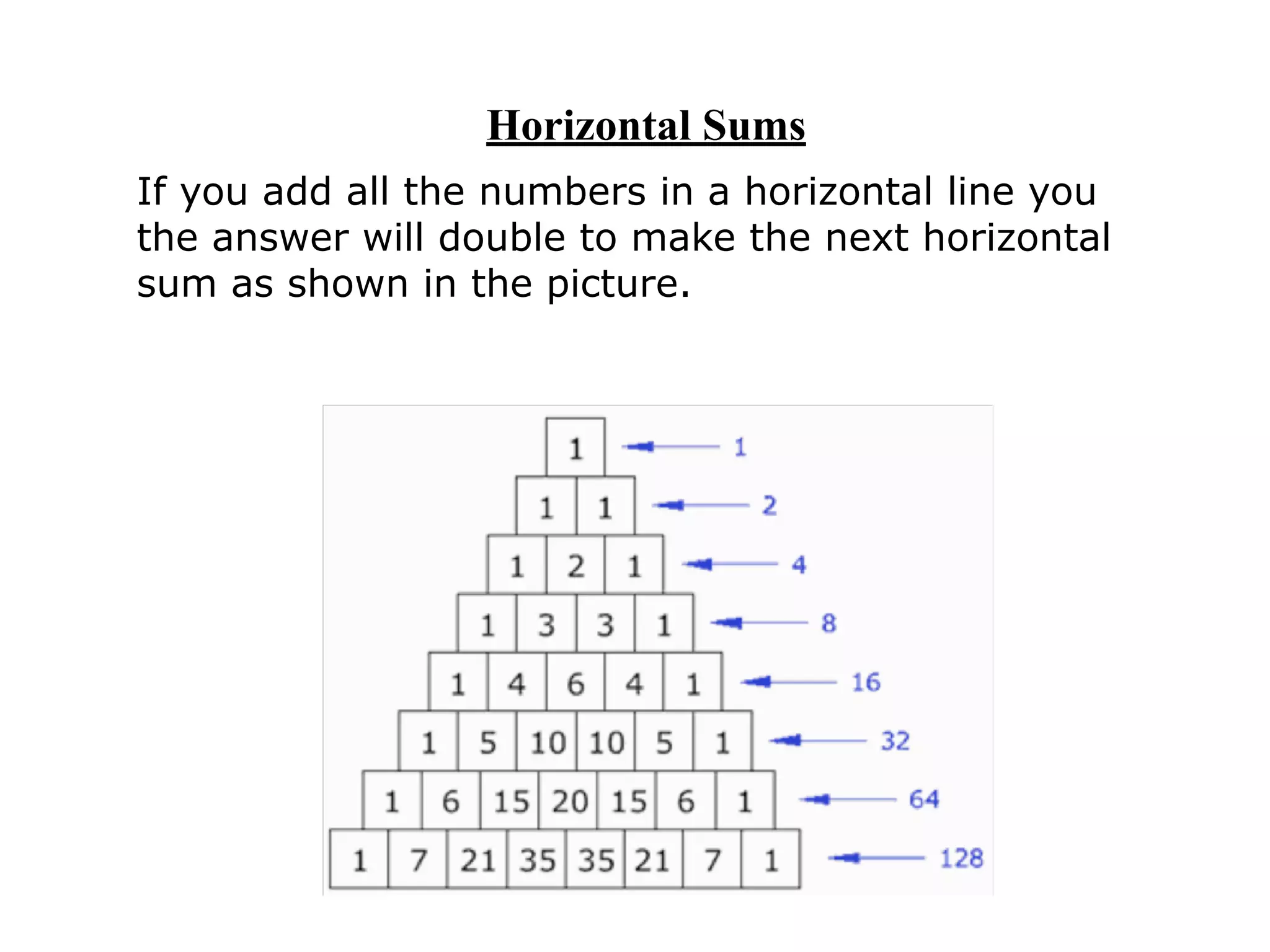Pascal's Triangle slideshow | KEY