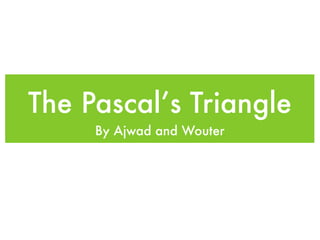 Pascal's Triangle slideshow | KEY